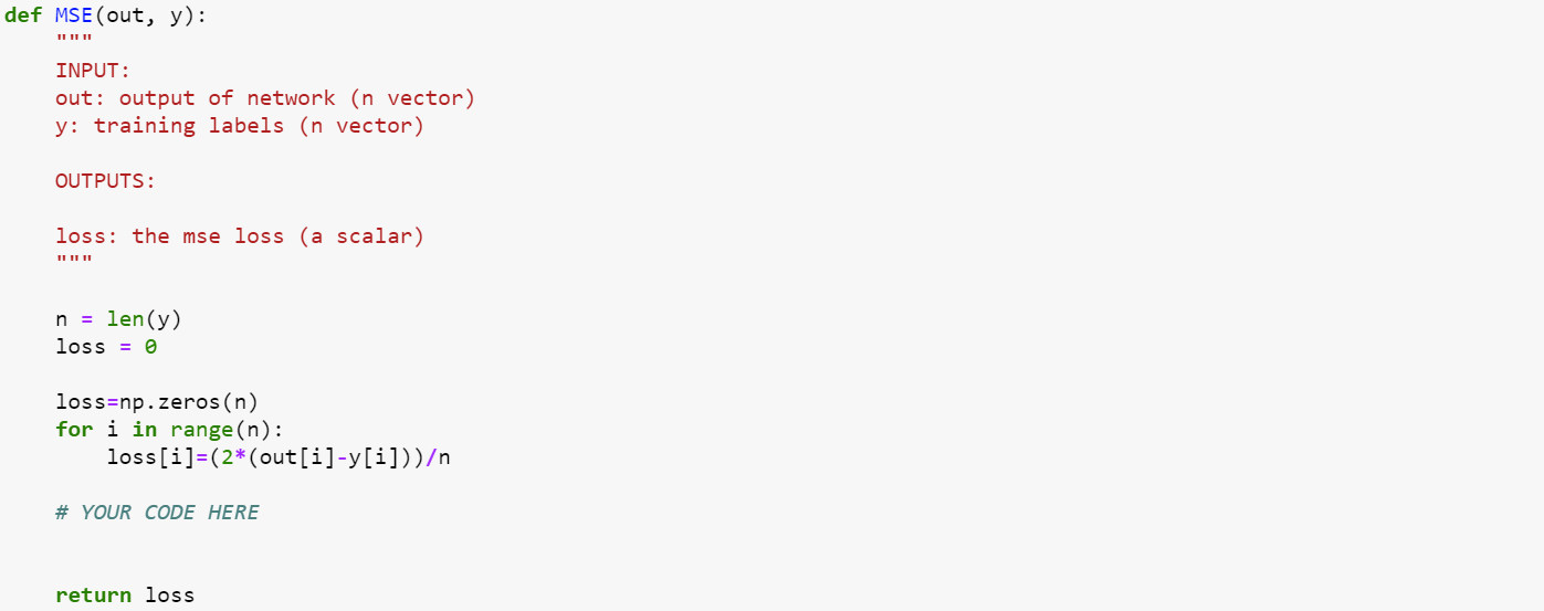 Loss Function (Graded] In this section, you are going | Chegg.com