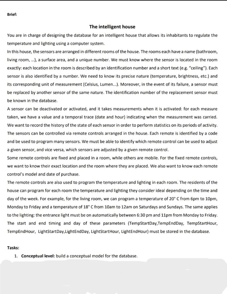 Solved Kindly make Conceptual Level Diagram for this | Chegg.com
