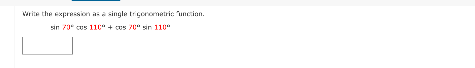 Solved Write the expression as a single trigonometric | Chegg.com