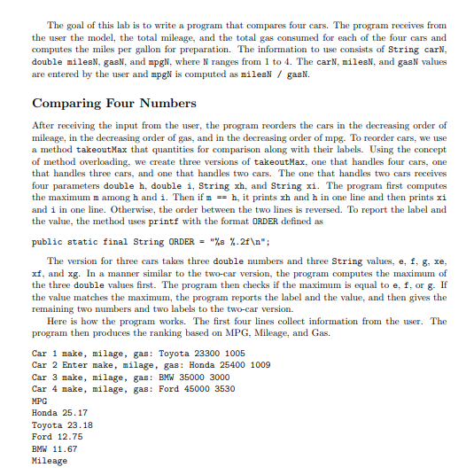 Solved The goal of this lab is to write a program that | Chegg.com