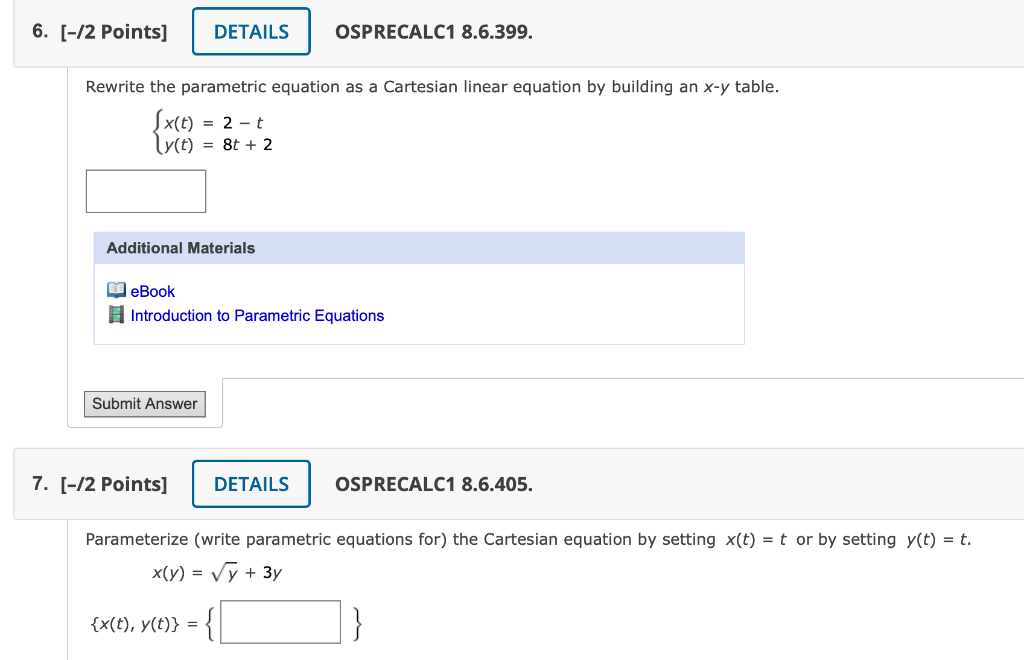 Solved 6. [-12 Points] DETAILS OSPRECALC1 8.6.399. Rewrite | Chegg.com
