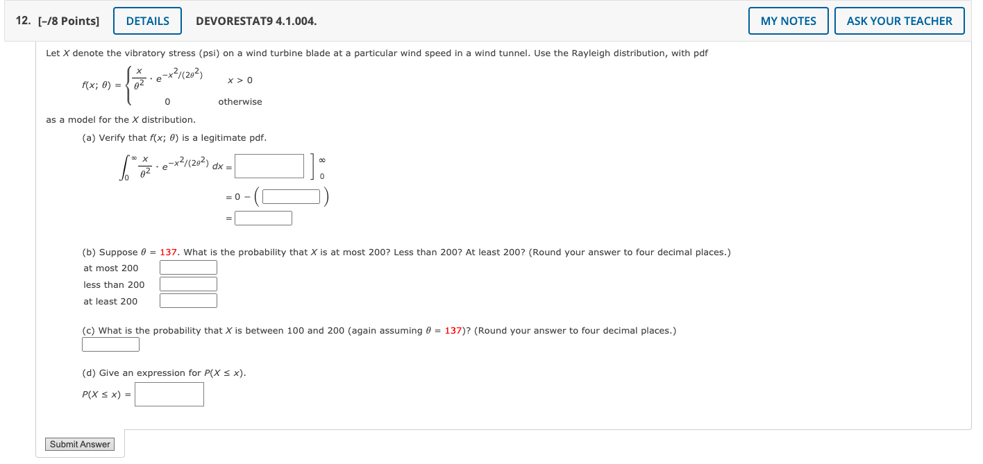 Solved 12. [-18 Points] DETAILS DEVORESTAT9 4.1.004. MY | Chegg.com