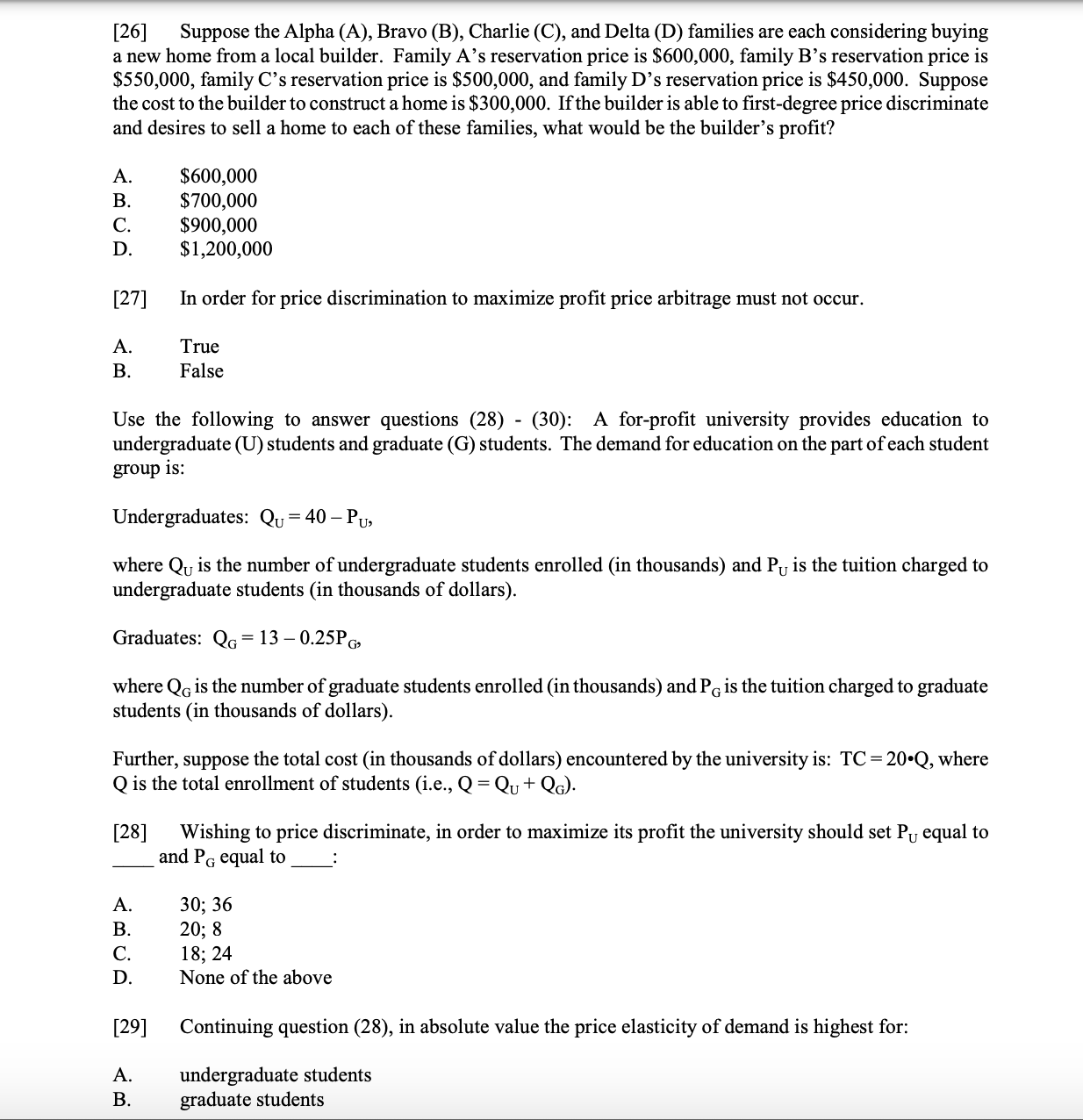 Solved [26] Suppose the Alpha (A), Bravo (B), Charlie (C), | Chegg.com