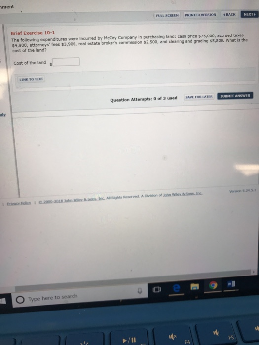 Solved ment FULL SCREEN PRINTER VERSION BACK NEXT Brief | Chegg.com