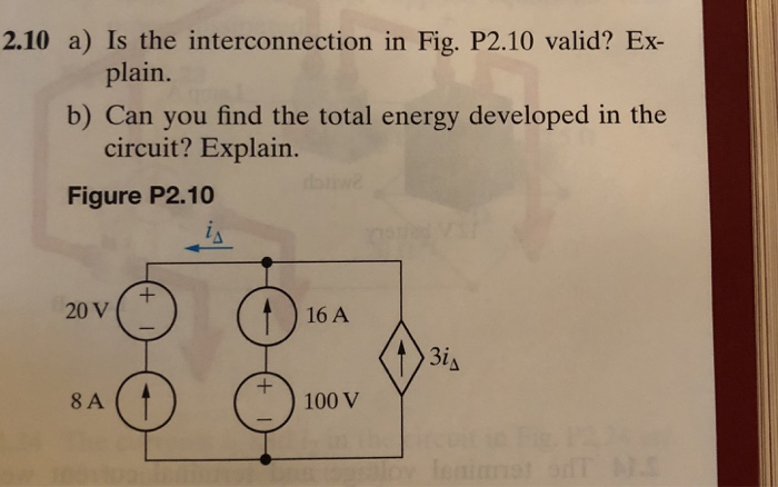 Solved 2.10 a) Is the interconnection in Fig. P2.10 valid? | Chegg.com