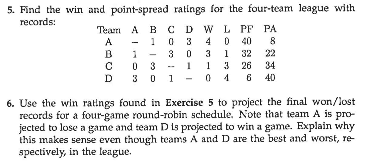 Solved Solve using linear algebra:Next, choose a real sports | Chegg.com