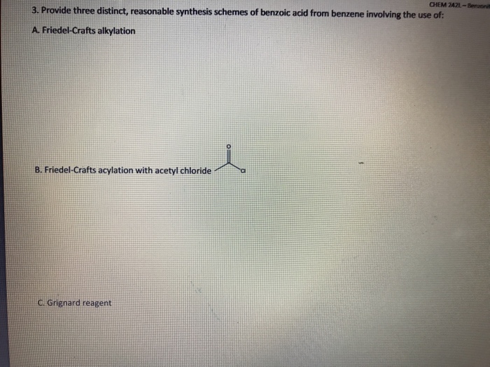 Solved Provide three distinct, reasonable synthesis schemes | Chegg.com