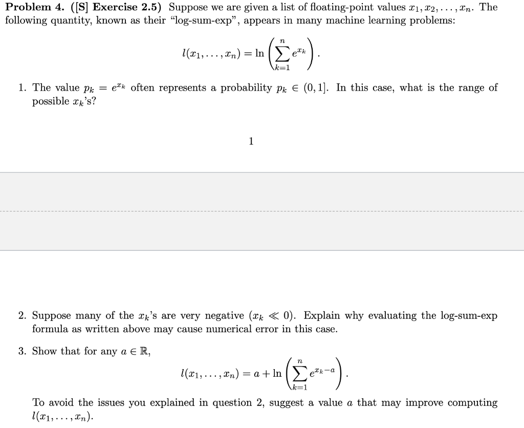 Solved Problem 4. ([S] Exercise 2.5) Suppose we are given a | Chegg.com