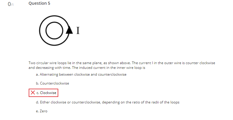 Solved 0 Question 5 © I Two circular wire loops lie in the | Chegg.com