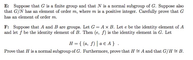 Solved E: Suppose that G is a finite group and that N is a | Chegg.com