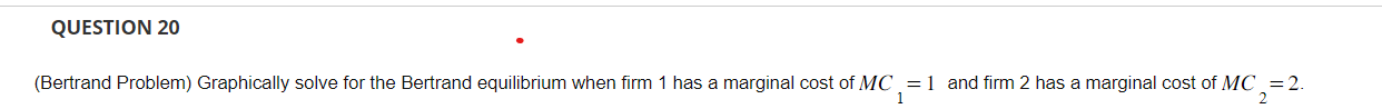 Solved (Bertrand Problem) Graphically solve for the Bertrand | Chegg.com