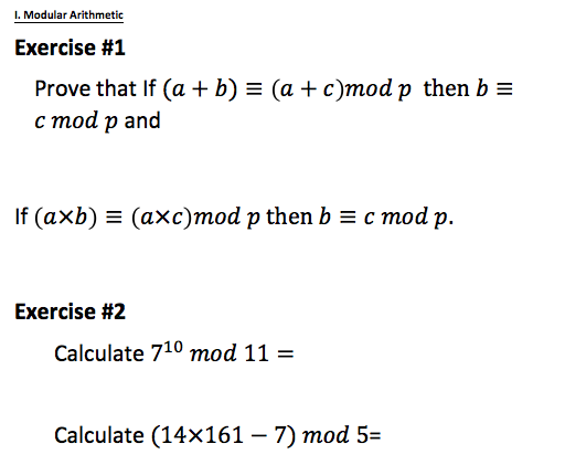 l. Modular Arithmetic Exercise #1 Prove that If (a | Chegg.com