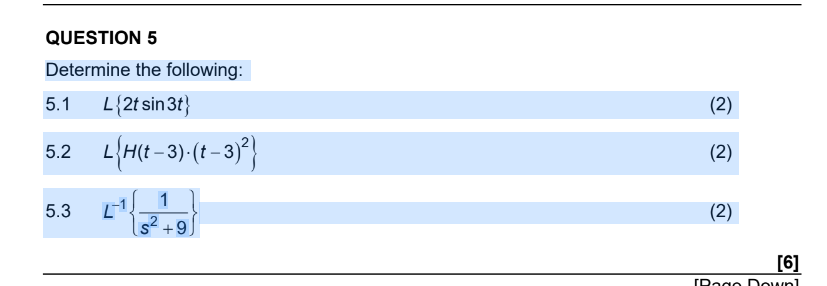 Solved L{H(t−3)⋅(t−3)2}L−1{s2+91} | Chegg.com