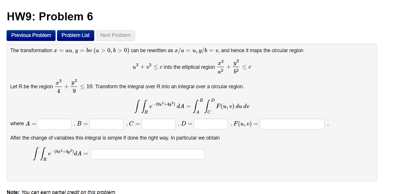 Solved HW9: Problem 6 Previous Problem Problem List Next | Chegg.com