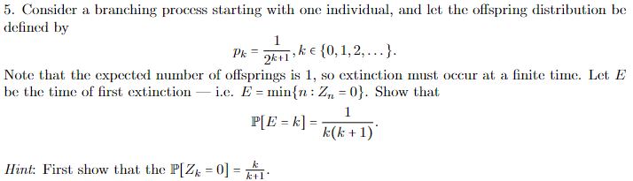Solved Consider a branching process starting with one | Chegg.com