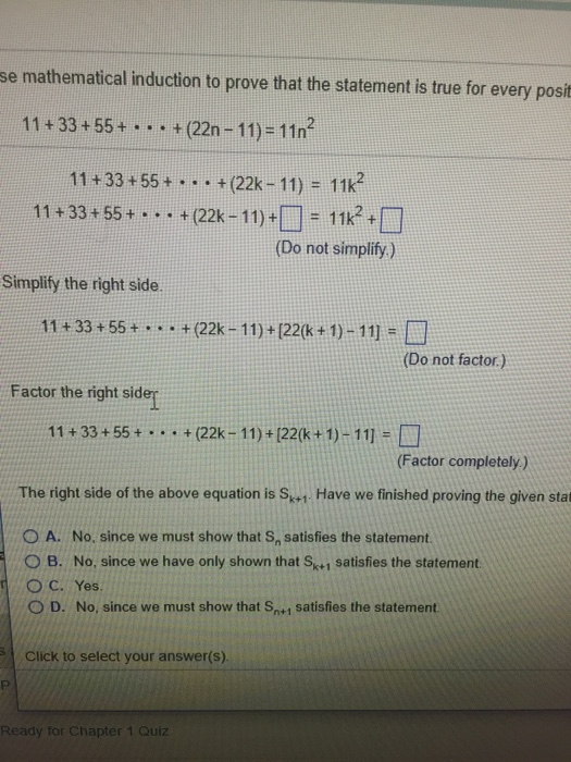 Solved Use mathematical induction to prove that the | Chegg.com