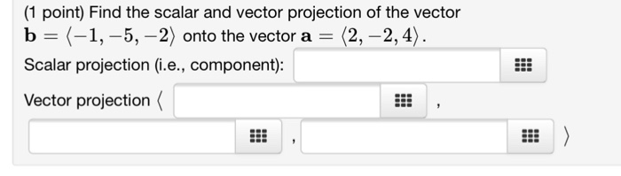 Solved Find the scalar and vector projection of the vector b | Chegg.com