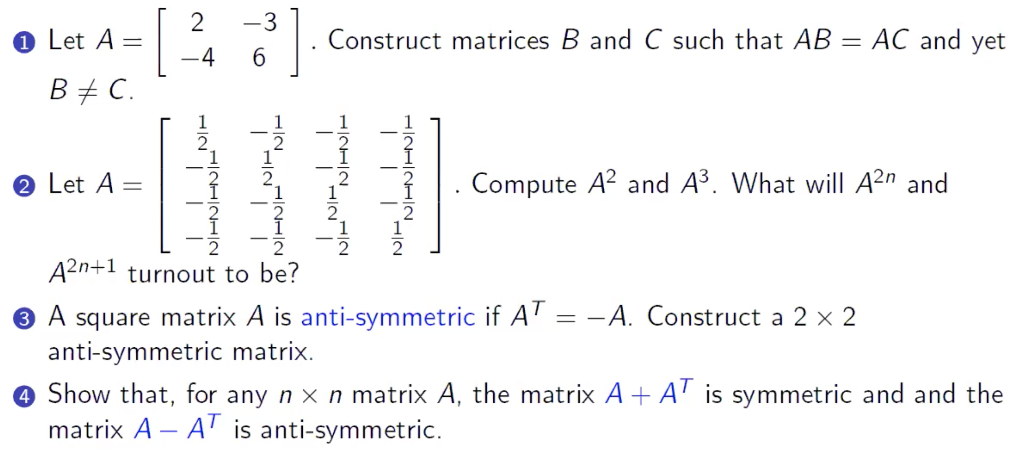 Solved 2 0 Let A = 1 -3 6 Construct matrices B and C such | Chegg.com