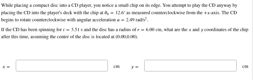 Solved While placing a compact disc into a CD player, you | Chegg.com