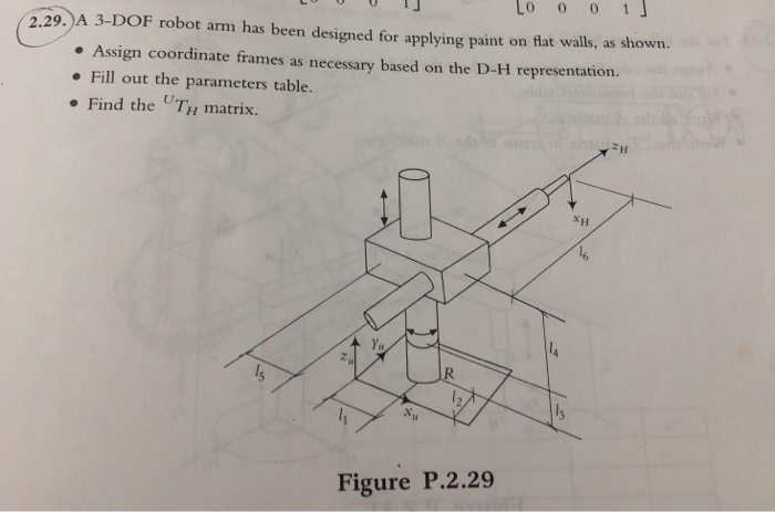 Solved Lo 00 1 2.29.)A 3-DOF robot arm has been designed for | Chegg.com