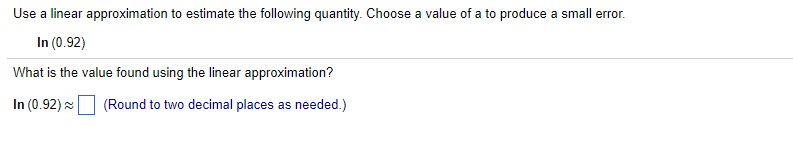 Solved Use a linear approximation to estimate the following | Chegg.com