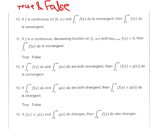 Solved 10. If f is continuous on [0,∞) and ∫1∞f(x)dx is | Chegg.com