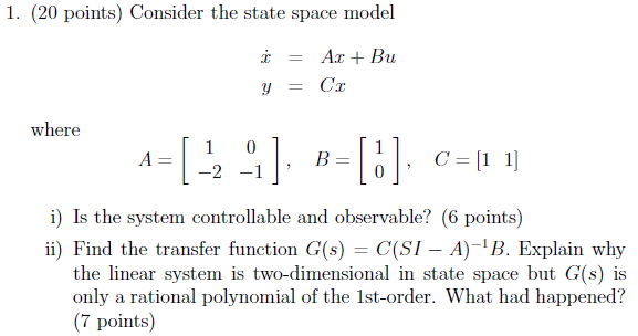Solved iii) ﻿Is the system internally stable or unstable? | Chegg.com