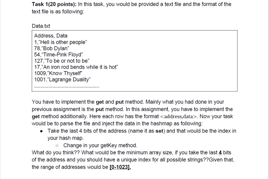 Solved Task 1(20 points): In this task, you would be | Chegg.com Solved Task 1(20 points): In this task, you would be | Chegg.com