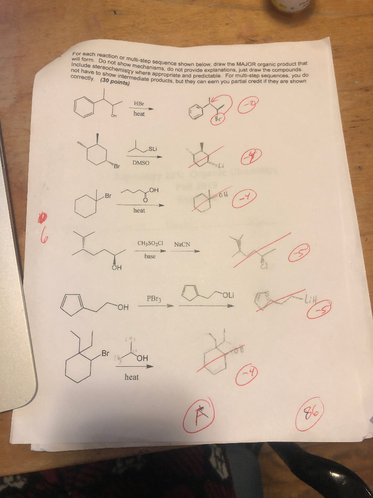 Solved For each reaction or multi-step sequence shown below, | Chegg.com