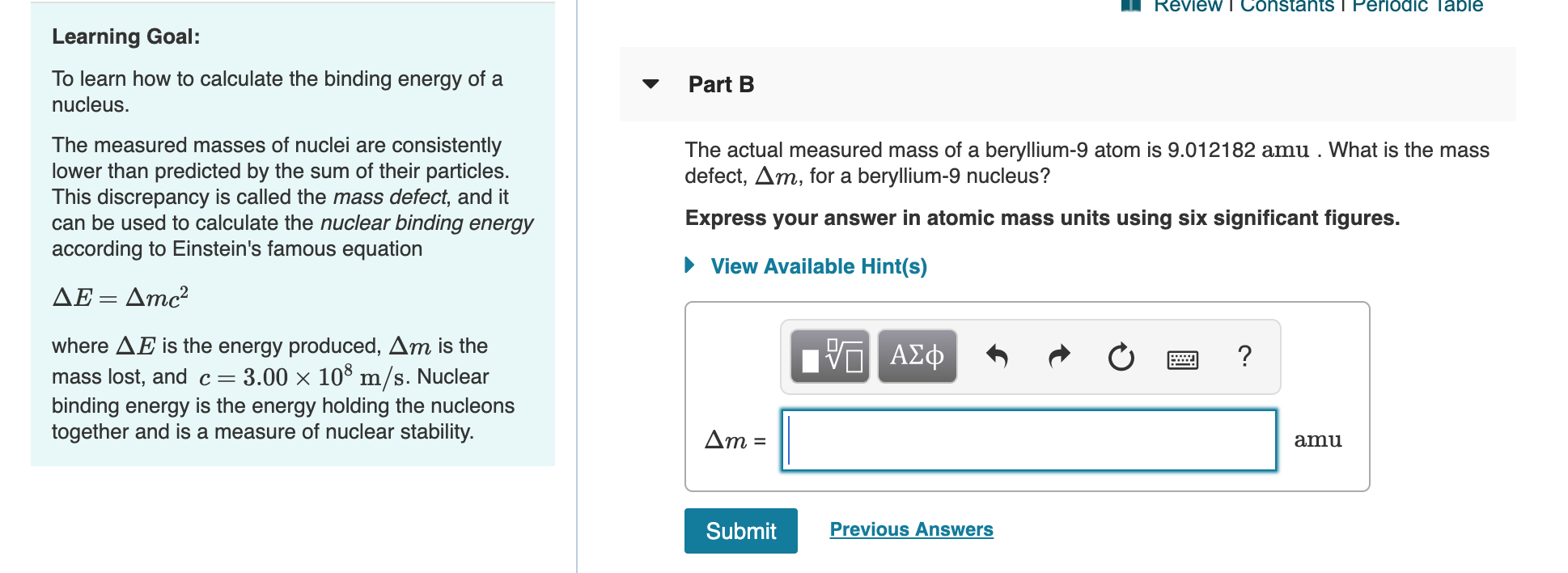 Solved 1 Review Constants I Periodic Table Learning Goal: To | Chegg.com