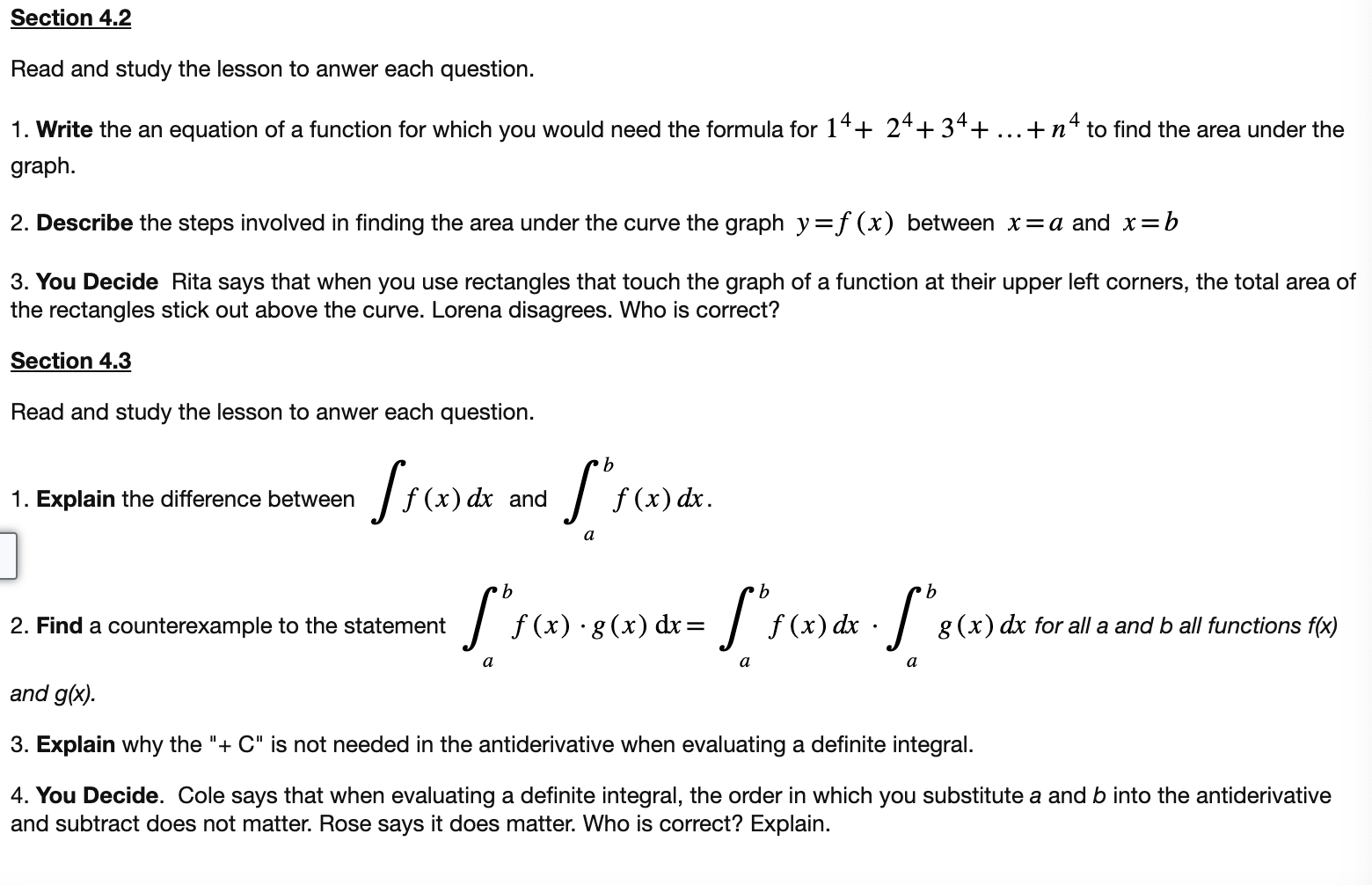 Solved Read and study the lesson to anwer each question. 1. | Chegg.com