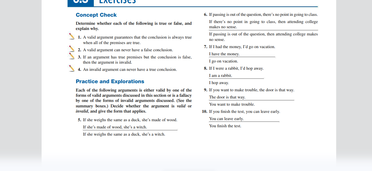 Solved Concept Check Determine whether each of the following | Chegg.com