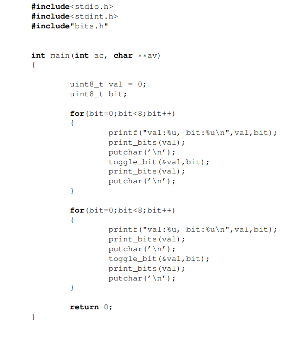 Solved 4.2 Reverse the bits in a byte Your next task is to | Chegg.com