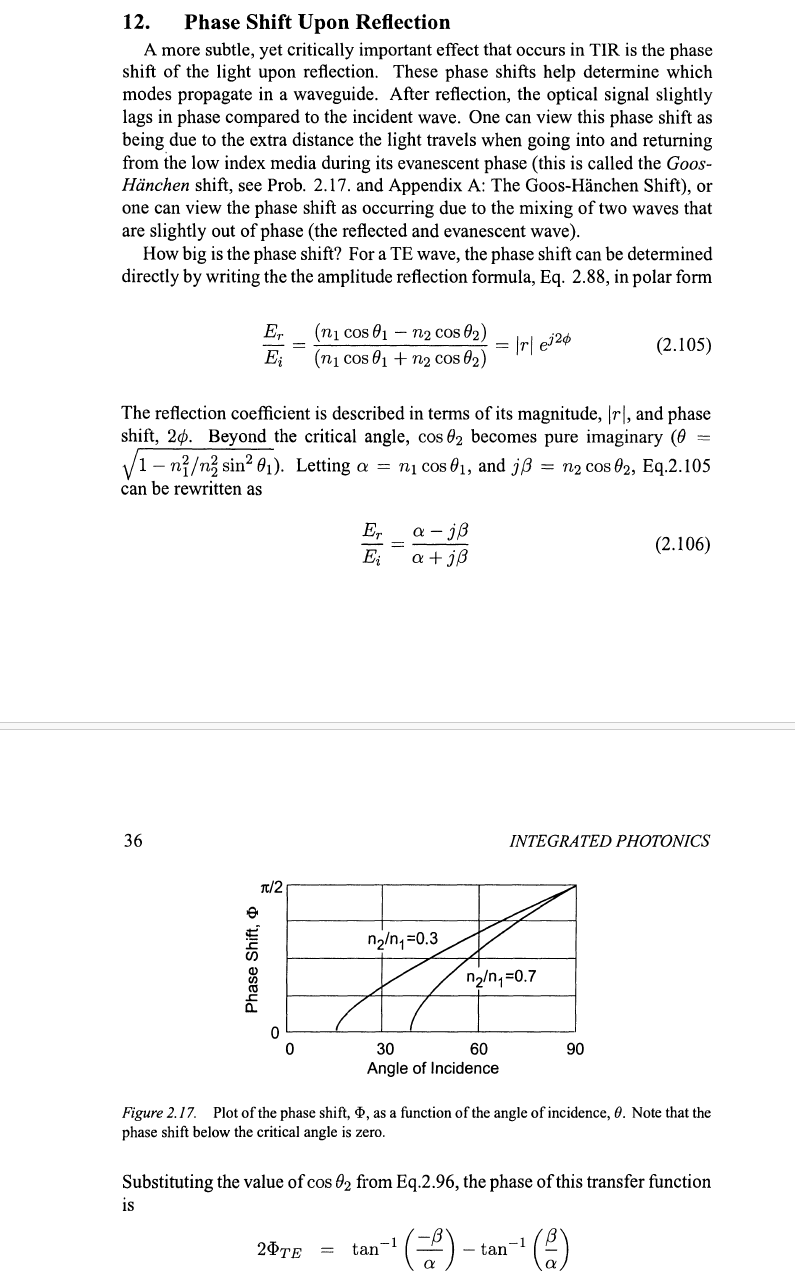 Solved 11. Wave Description of Total Internal Reflection We | Chegg.com