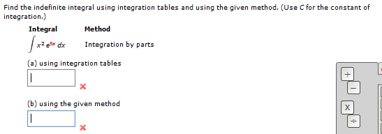 Solved Find the indefinite integral using integration tables | Chegg.com
