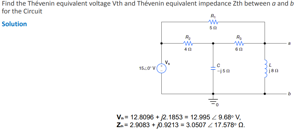 Solved Find the Thévenin equivalent voltage Vth and Thévenin | Chegg.com