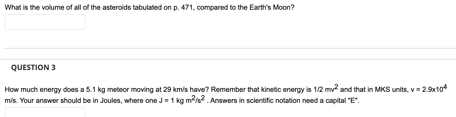 Solved What is the volume of all of the asteroids tabulated | Chegg.com