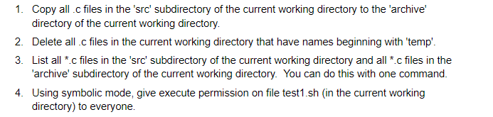 Solved 1. Copy all.c files in the 'src' subdirectory of the | Chegg.com
