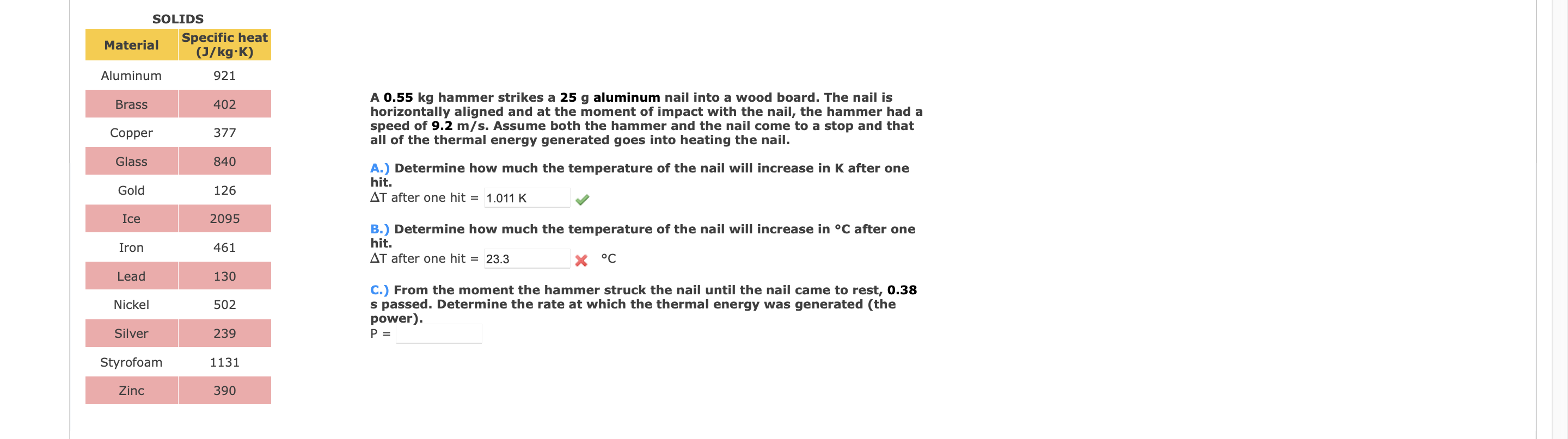 Solved Part 2: Determine motion from arad&a An object is | Chegg.com