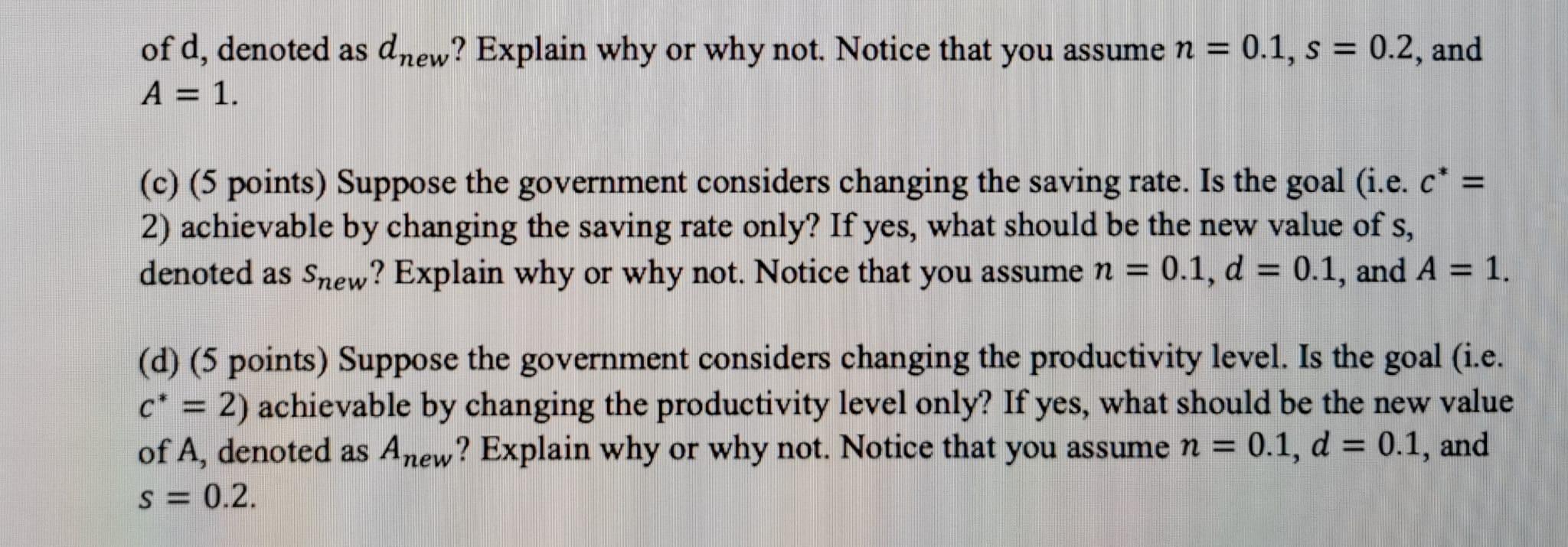 Solved 2. Long question (25 points) Consider the Solow | Chegg.com