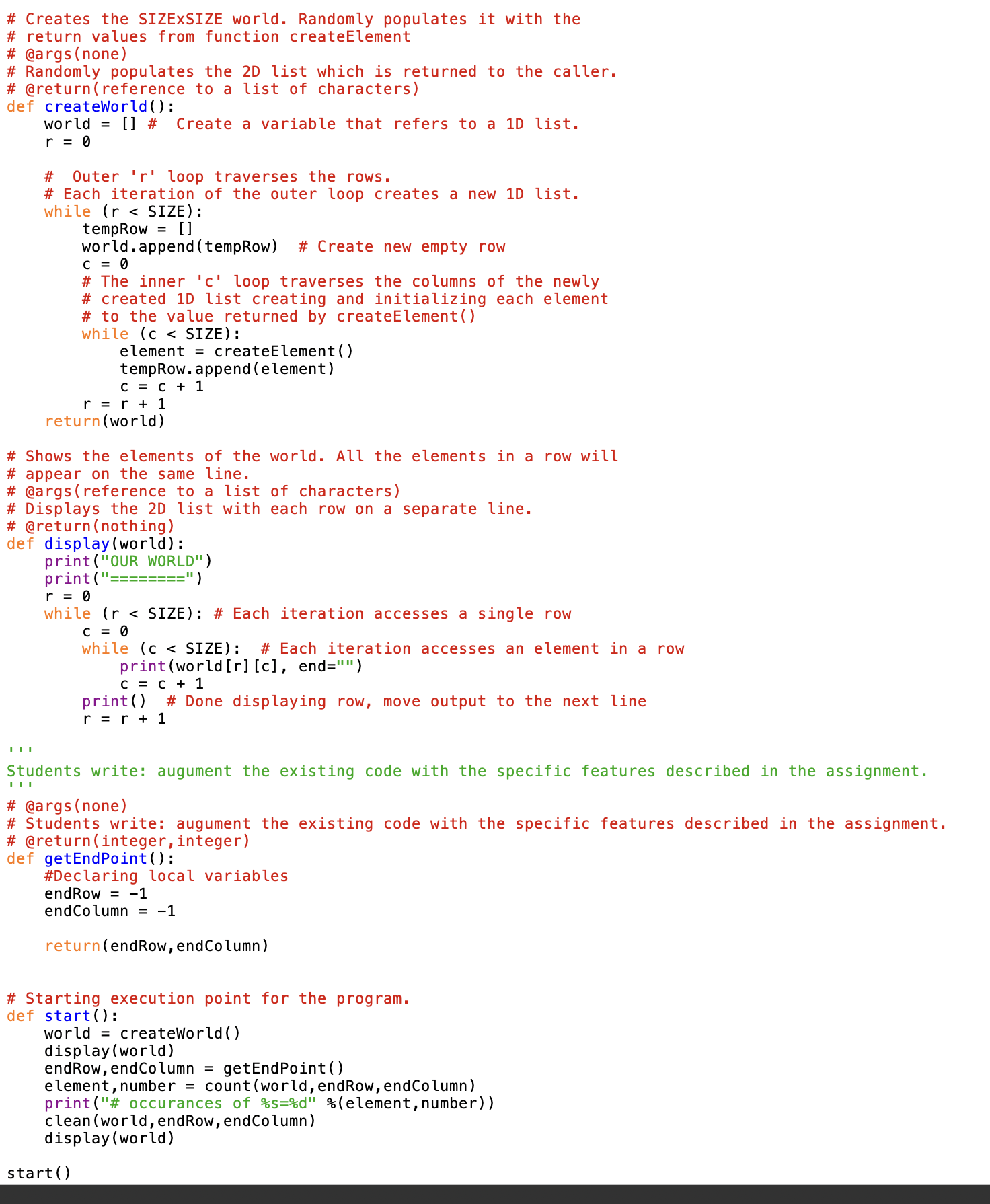 Solved Example simulated world OUR WORLD === =ニ=ニ= PO OOPO | Chegg.com