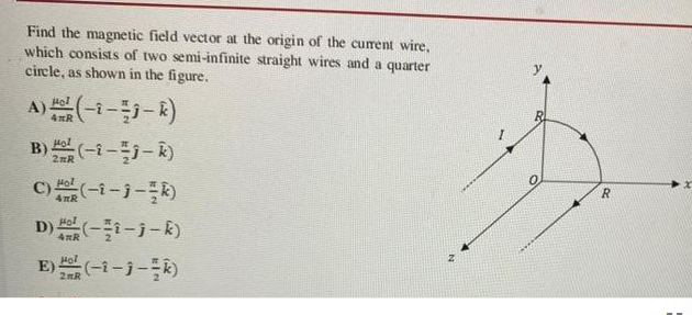 Solved Find the magnetic field vector at the origin of the | Chegg.com