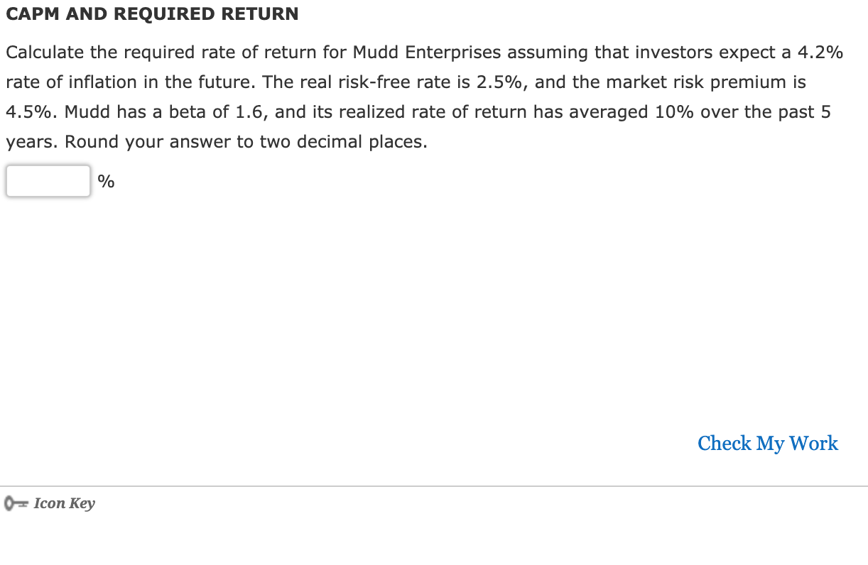 CAPM AND REQUIRED RETURN Calculate the required rate | Chegg.com
