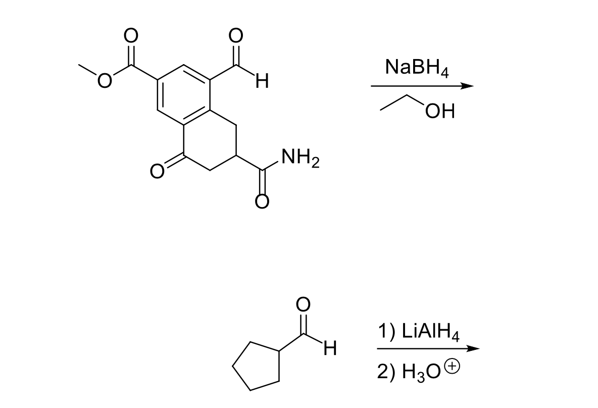 Solved NaBH4 H OH NH2 1) LiAIH4 I 2) H30C | Chegg.com
