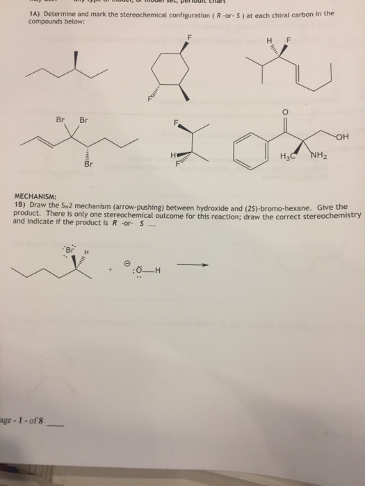 Solved Determine and mark the stereochemical configuration | Chegg.com