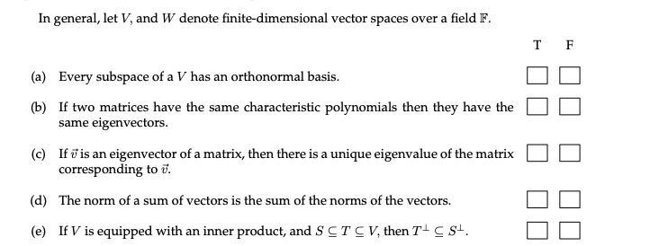 Solved In general, let V, and W denote finite-dimensional | Chegg.com