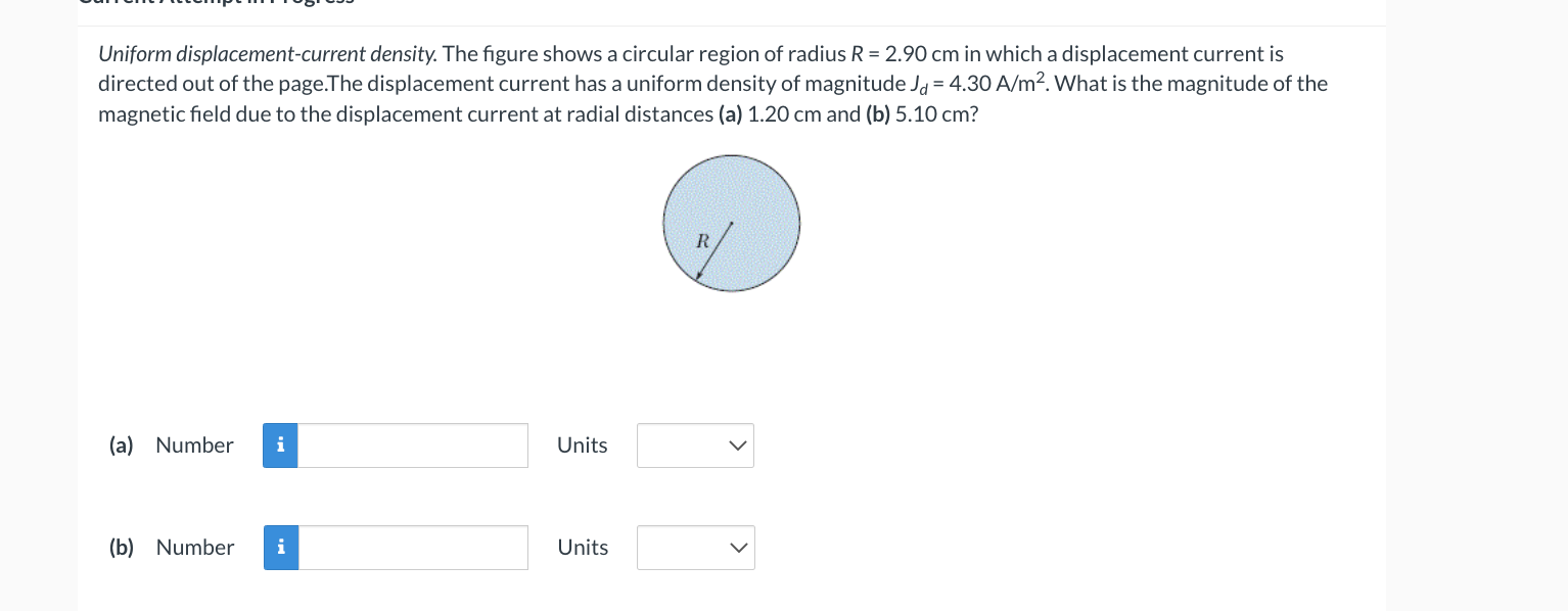 Solved Uniform displacement-current density. The figure | Chegg.com