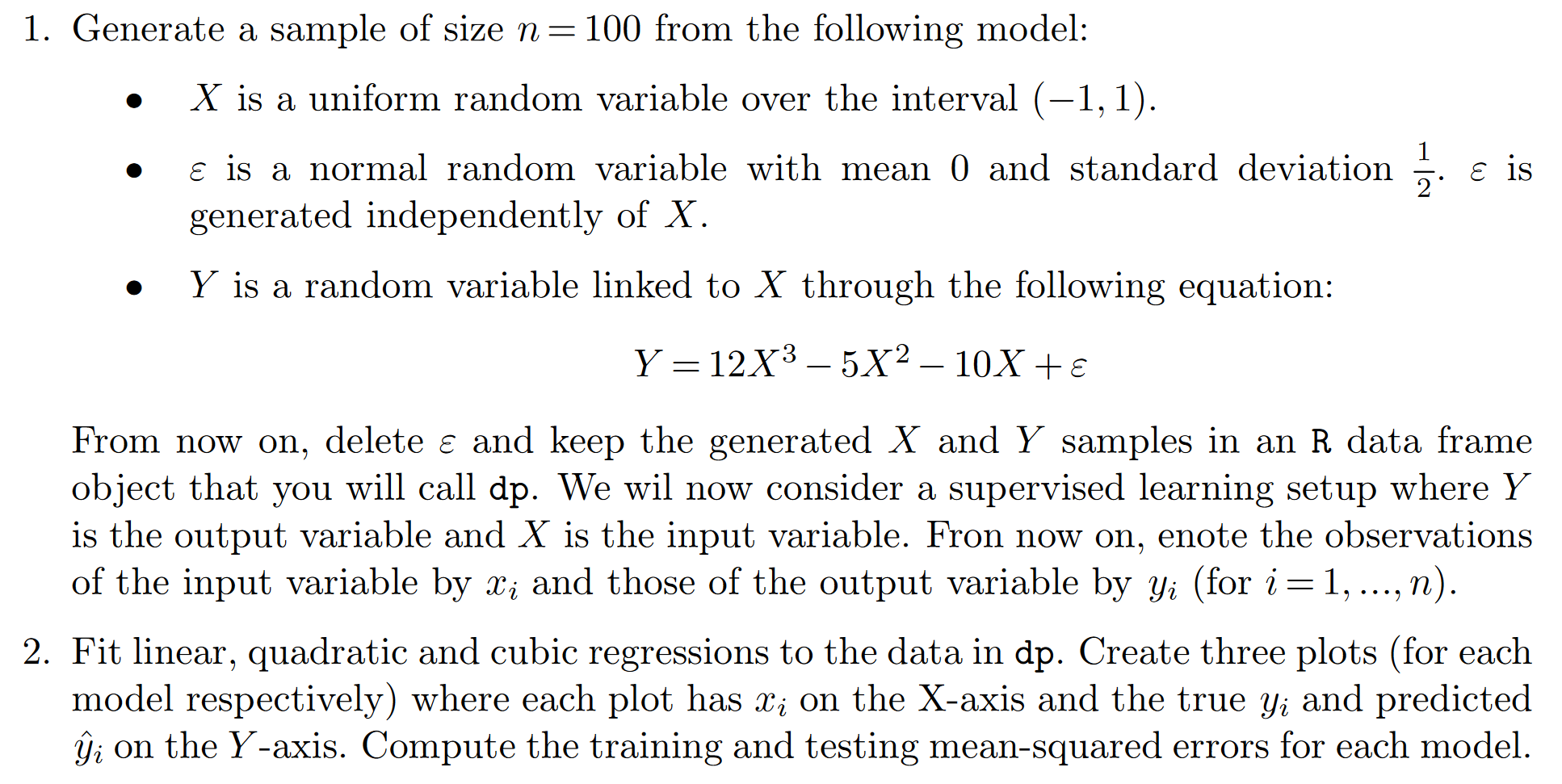Solved Exercise 1. In this exercise, all the | Chegg.com