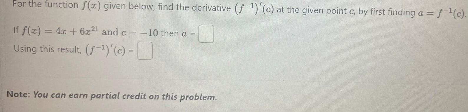 Solved For the function f(x) given below, find the | Chegg.com