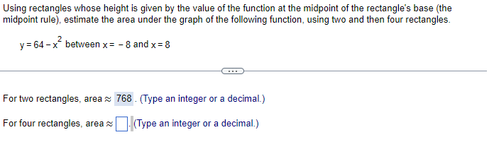 Solved Using rectangles whose height is given by the value | Chegg.com